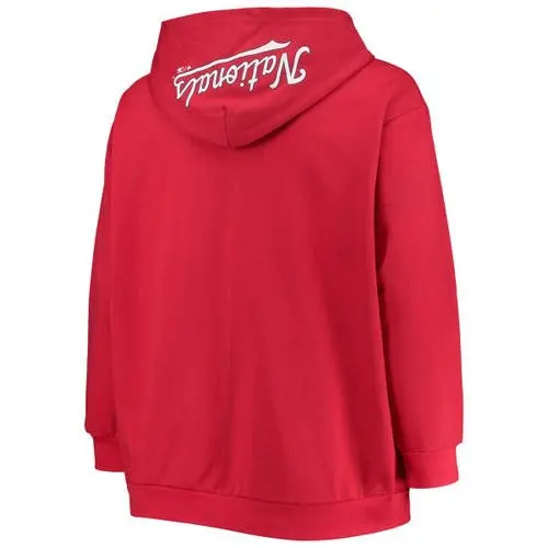 Profile Washington Nationals Lace-up V-neck Hoodie