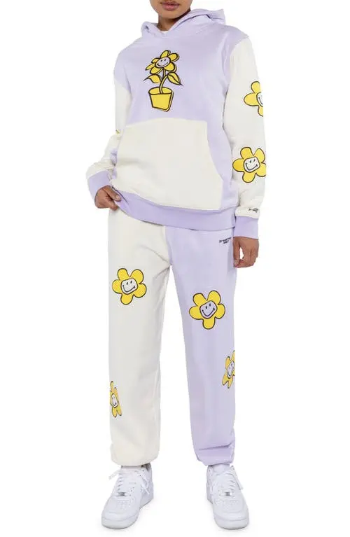 SAMII RYAN Smiley® X Growing Smiles Colorblock Fleece Joggers