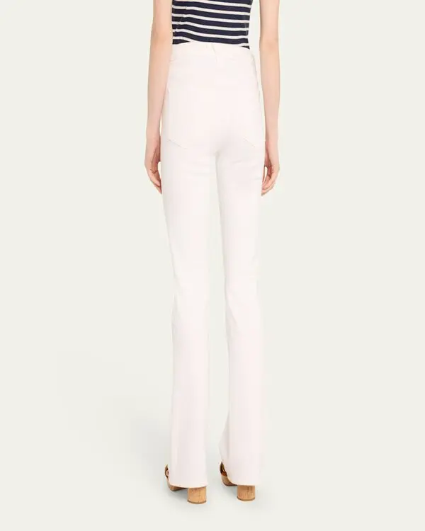 Veronica Beard Beverly High-rise Flare Jeans - White