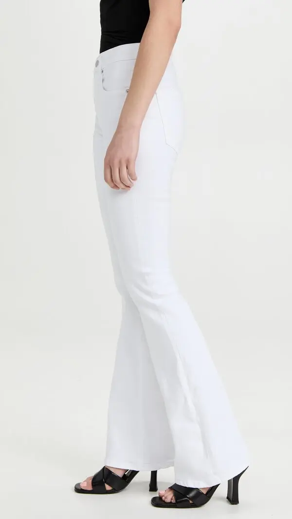 Veronica Beard Beverly Skinny Flare Jeans - White