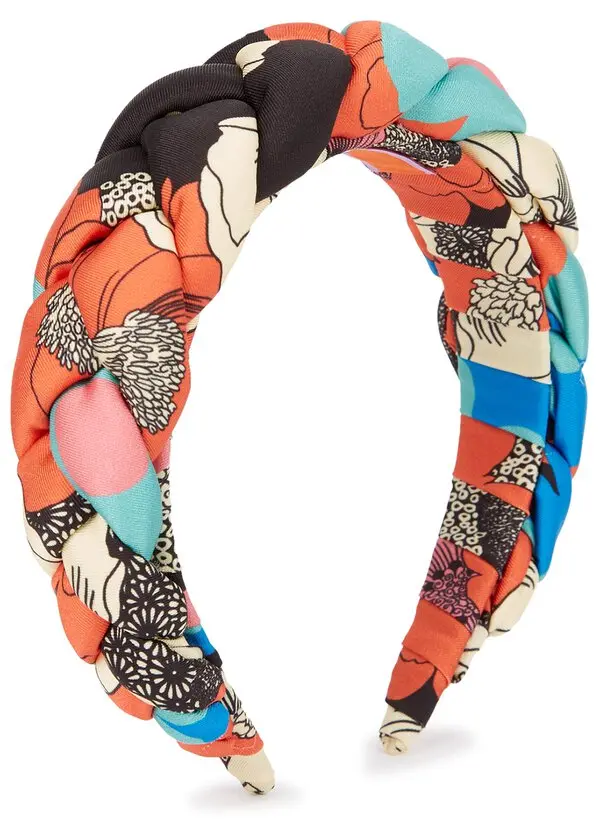 La DoubleJ Rapunzel Printed Braided Satin Headband
