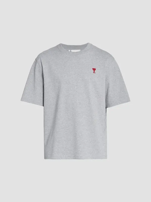 AMI Paris De Coeur Crewneck T-shirt - Grey