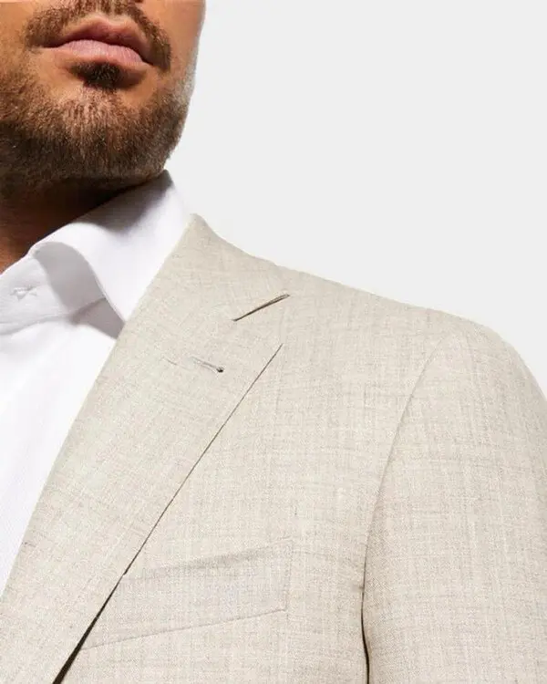 Canali Apos;s Solid Linen-blend Suit