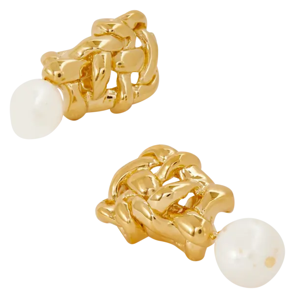Completedworks Net Sustain Recycled Vermeil Pearl Earrings