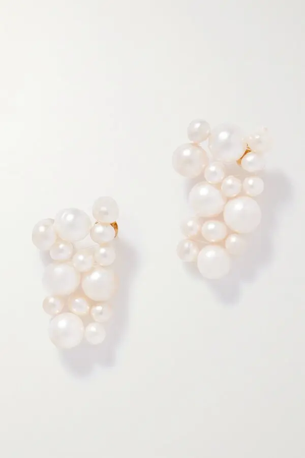 Completedworks Net Sustain Recycled Vermeil Pearl Earrings - White
