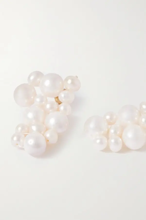 Completedworks Net Sustain Recycled Vermeil Pearl Earrings - White