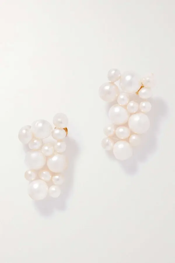 Completedworks Net Sustain Recycled Vermeil Pearl Earrings - White