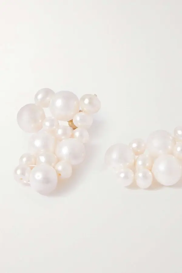 Completedworks Net Sustain Recycled Vermeil Pearl Earrings - White
