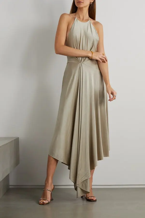 Alexandre Vauthier Open-back Stretch-jersey Halterneck Midi Dress