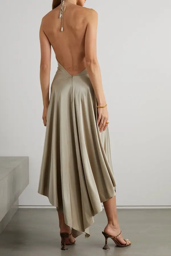 Alexandre Vauthier Open-back Stretch-jersey Halterneck Midi Dress