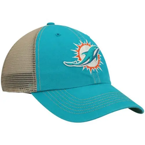 '47 Natural Miami Dolphins Trawler Trucker Clean Up Snapback Hat