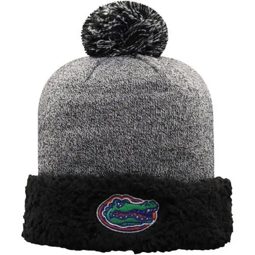 Top Of The World Florida Gators Snug Cuffed Knit Hat With Pom - Black