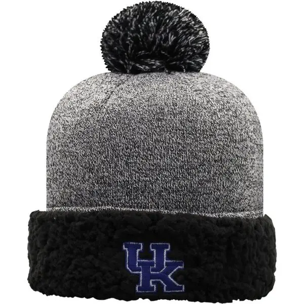 Top Of The World Kentucky Wildcats Snug Cuffed Knit Hat With Pom - Black