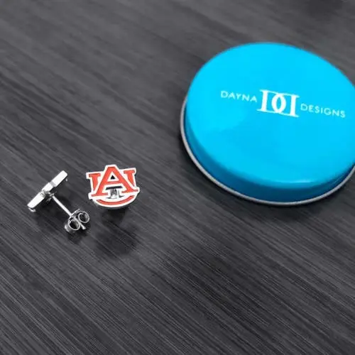 DAYNA DESIGNS Auburn Tigers Enamel Post Earrings