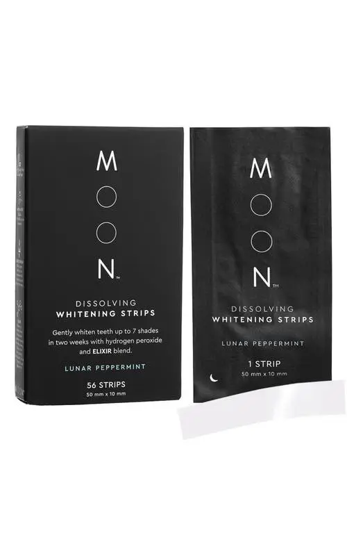 MOON Lunar Peppermint Dissolving Teeth Whitening Strips - No Color