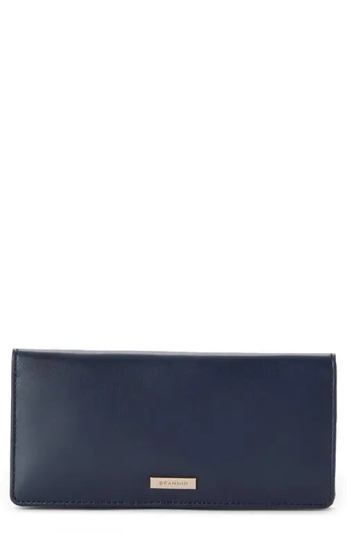 Brahmin Ady Croc Embossed Leather Wallet - Navy Belcanto