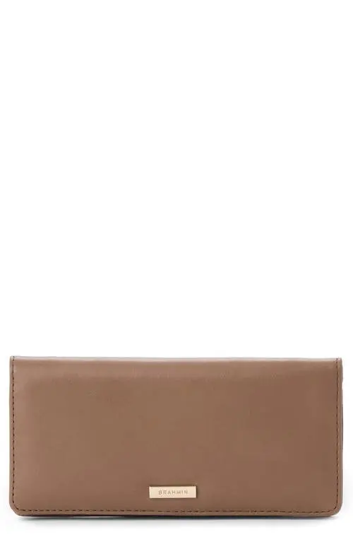 Brahmin Ady Croc Embossed Leather Wallet - Taupe Belcanto