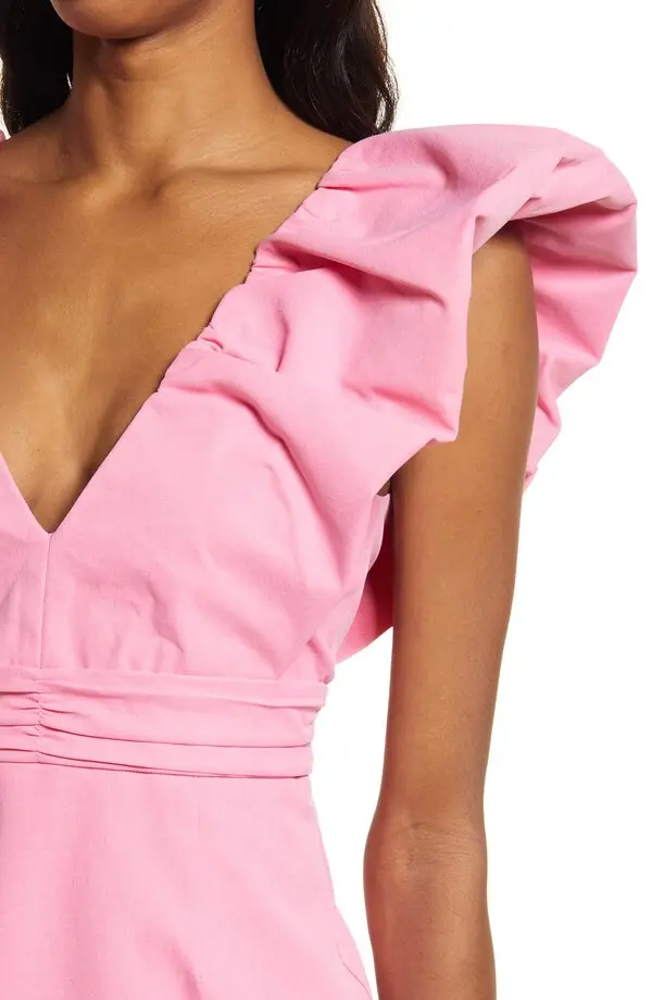 elle zeitoune pink dress Elle Zeitoune Zaria Midi Dress