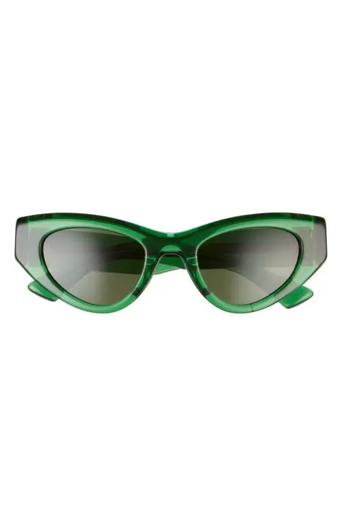 Bottega Veneta 49mm Cat Eye Sunglasses - Green