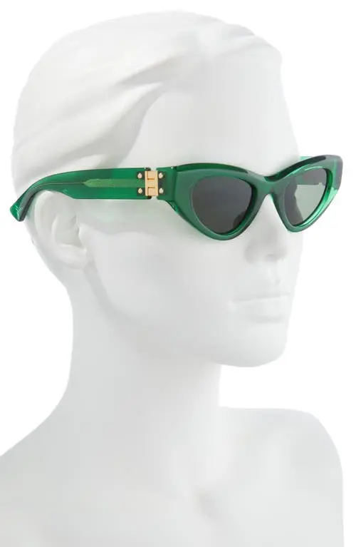 Bottega Veneta 49mm Cat Eye Sunglasses - Green