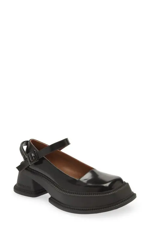 Shushu/Tong Platform Mary Jane Loafer In Black - 68% Off
