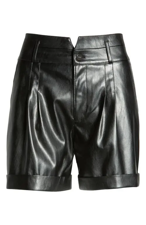 Paige Blanka Faux Leather Shorts