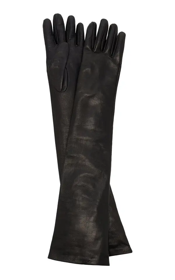JIL SANDER Long Leather Gloves