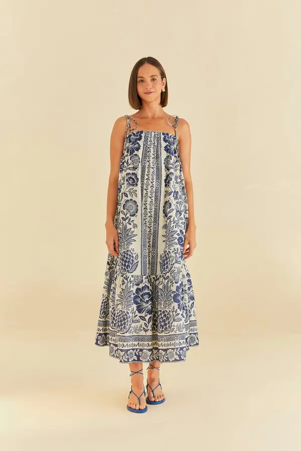 FARM RIO ACTIVE Pineapple Garden Maxi Dress