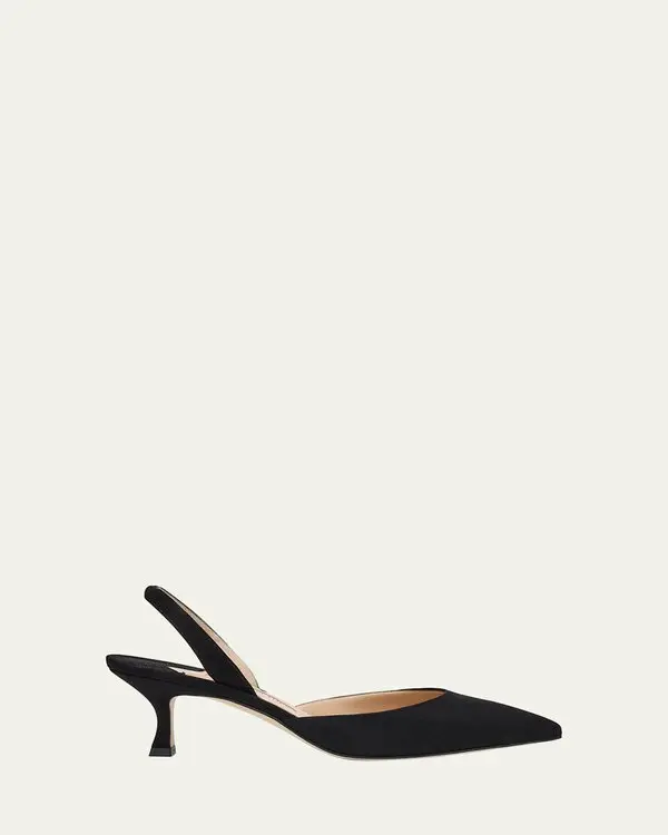 Manolo Blahnik Carolyne Kitten-heel Pumps - Black