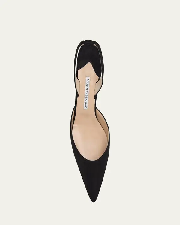 Manolo Blahnik Carolyne Kitten-heel Pumps - Black