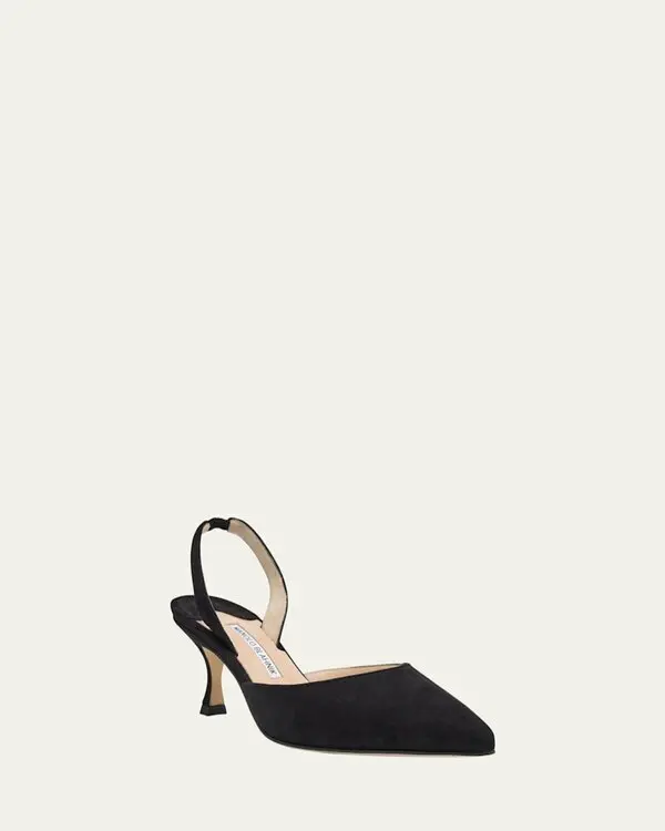 Manolo Blahnik Carolyne Kitten-heel Pumps - Black