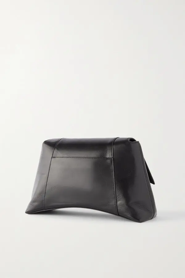 Balenciaga Downtown Small Crinkled-leather Shoulder Bag