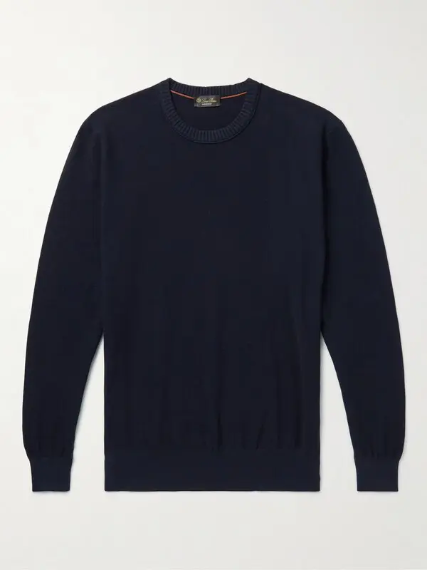 Loro Piana Slim-fit Cotton And Silk-blend Sweater