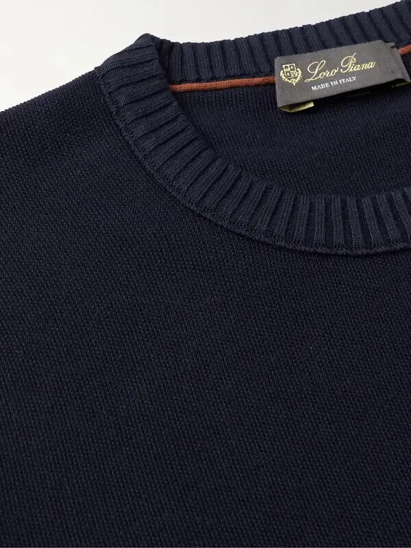 Loro Piana Slim-fit Cotton And Silk-blend Sweater