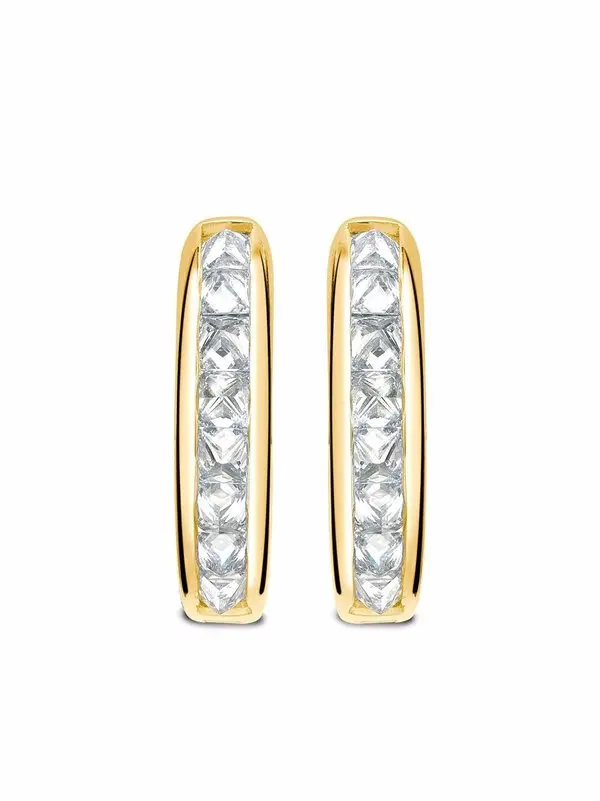 PRAGNELL 18kt Yellow Diamond Hoop Earrings - Gold