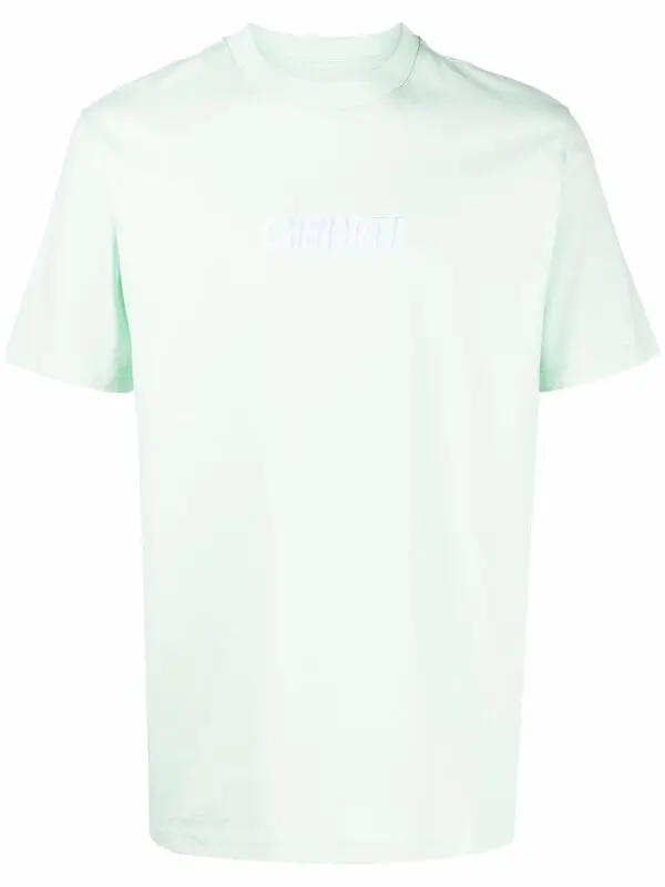 Carhartt Work In Progress Embroidered-logo Organic-cotton T-shirt - Green