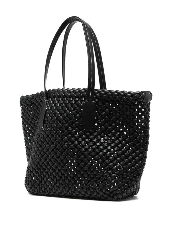 Aje Promenade Woven Leather Tote Bag