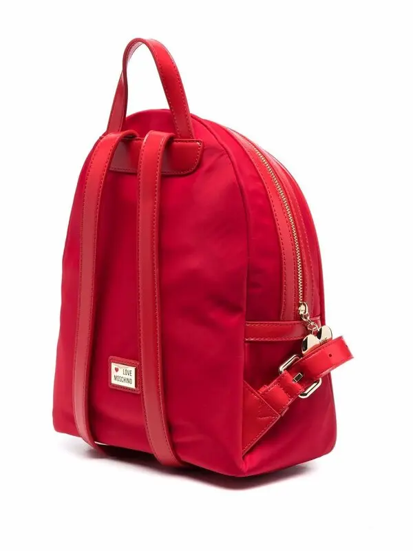Moschino Heart Logo Backpack In Red - 30% Off | Editorialist display picture 3