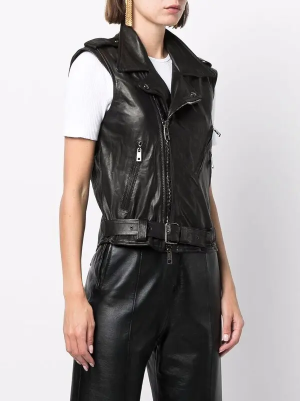 GIORGIO BRATO Leather Biker Jacket