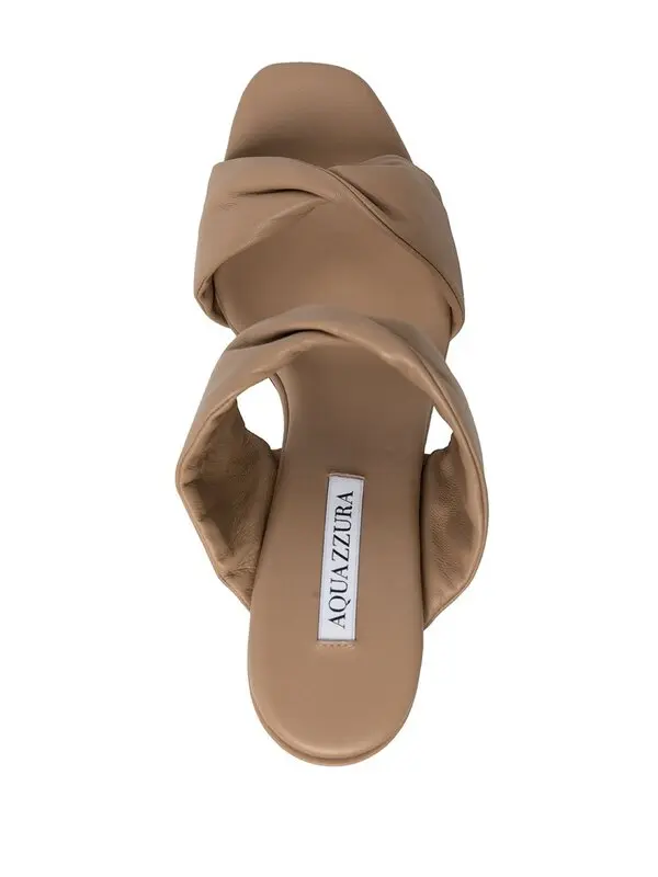 AQUAZZURA Twist Double-strap Sandals - Neutrals