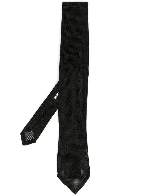 Dsquared2 Semi-sheer Silk Tie - Black