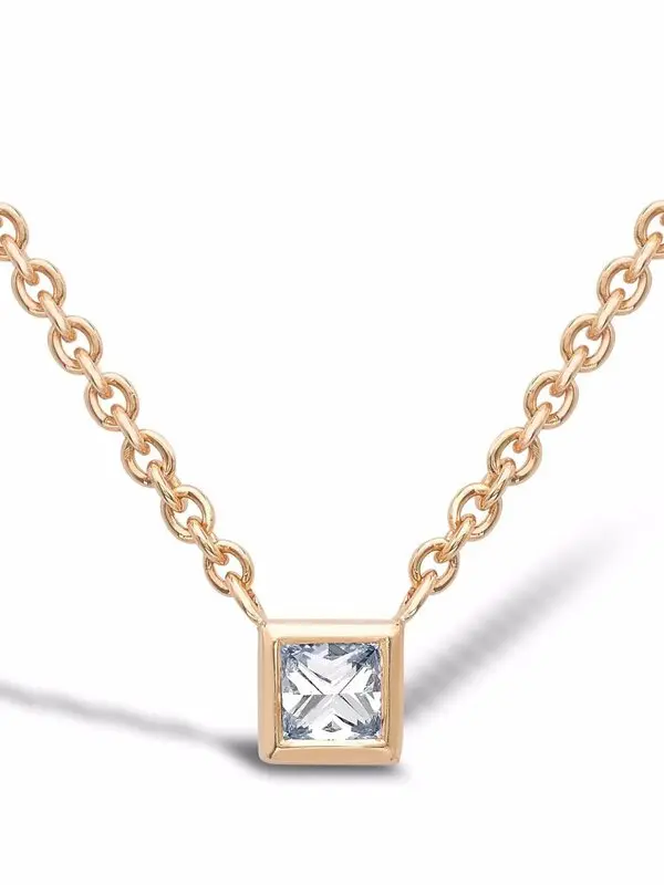 PRAGNELL 18kt Rose Gold Diamond Necklace - Pink