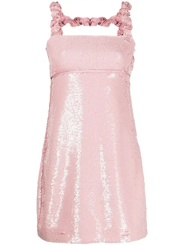 GANNI Sequined Sleeveless Mini Dress