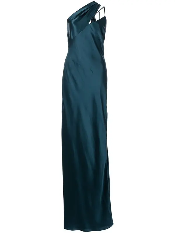 Michelle Mason Tie-detail Gown - Green