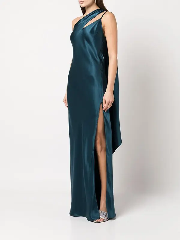 Michelle Mason Tie-detail Gown - Green