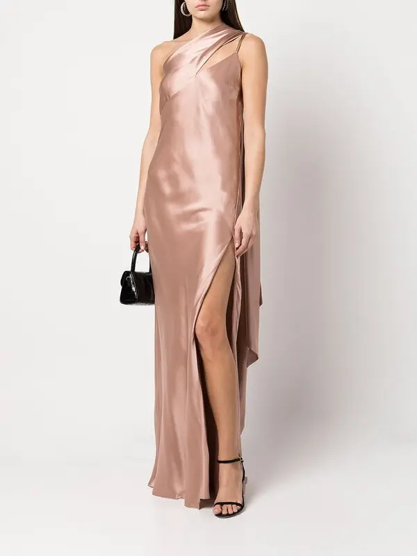 Michelle Mason Draped-panel Silk Gown