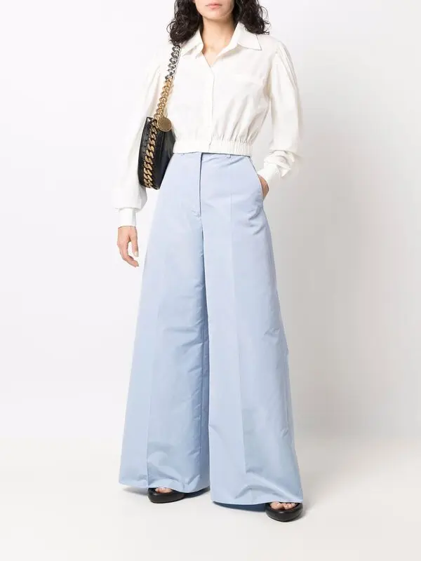 Stella McCartney High-waisted Wide-leg Trousers - Blue