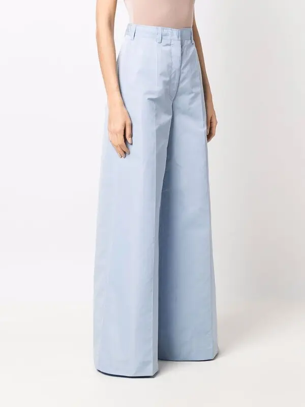 Stella McCartney High-waisted Wide-leg Trousers - Blue