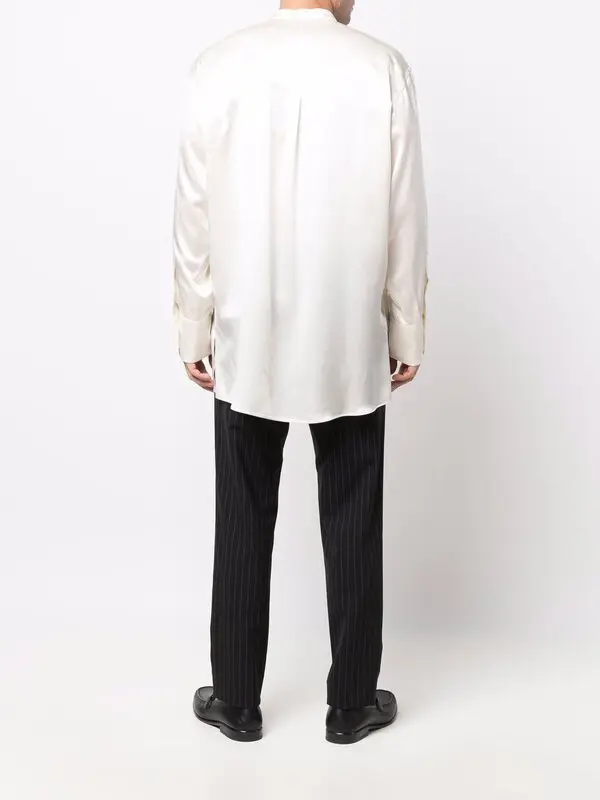 Dolce & Gabbana Long-sleeve Silk Longline Shirt