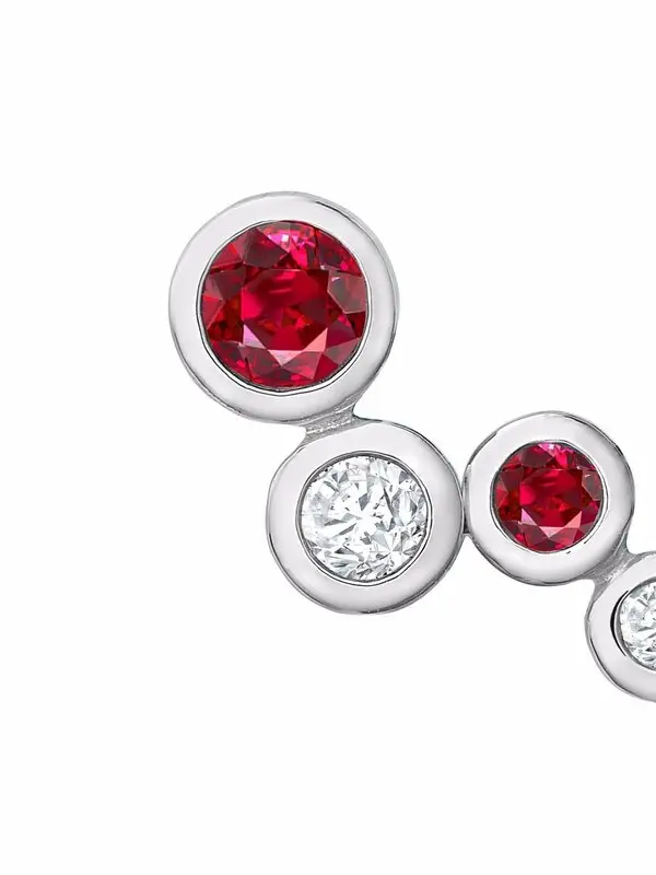 PRAGNELL 18kt White Gold Diamond And Ruby Earrings